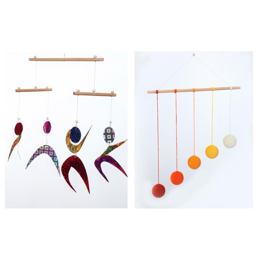 Montessori Mobile Set 2x Montessori Dancer Mobile With - Etsy
