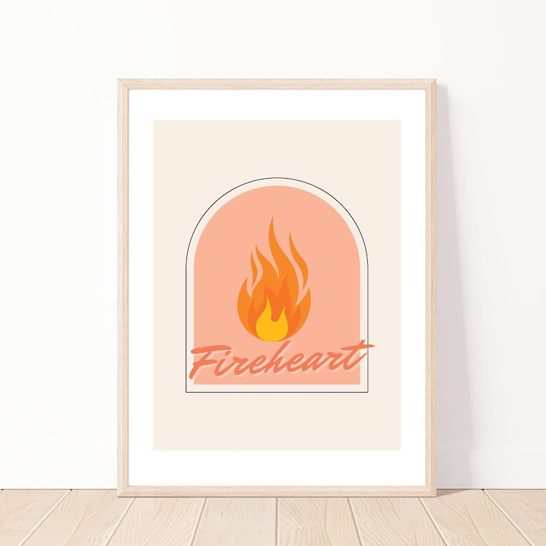 Throne of Glass - Fireheart Digital Download Print, Sarah J Maas ...