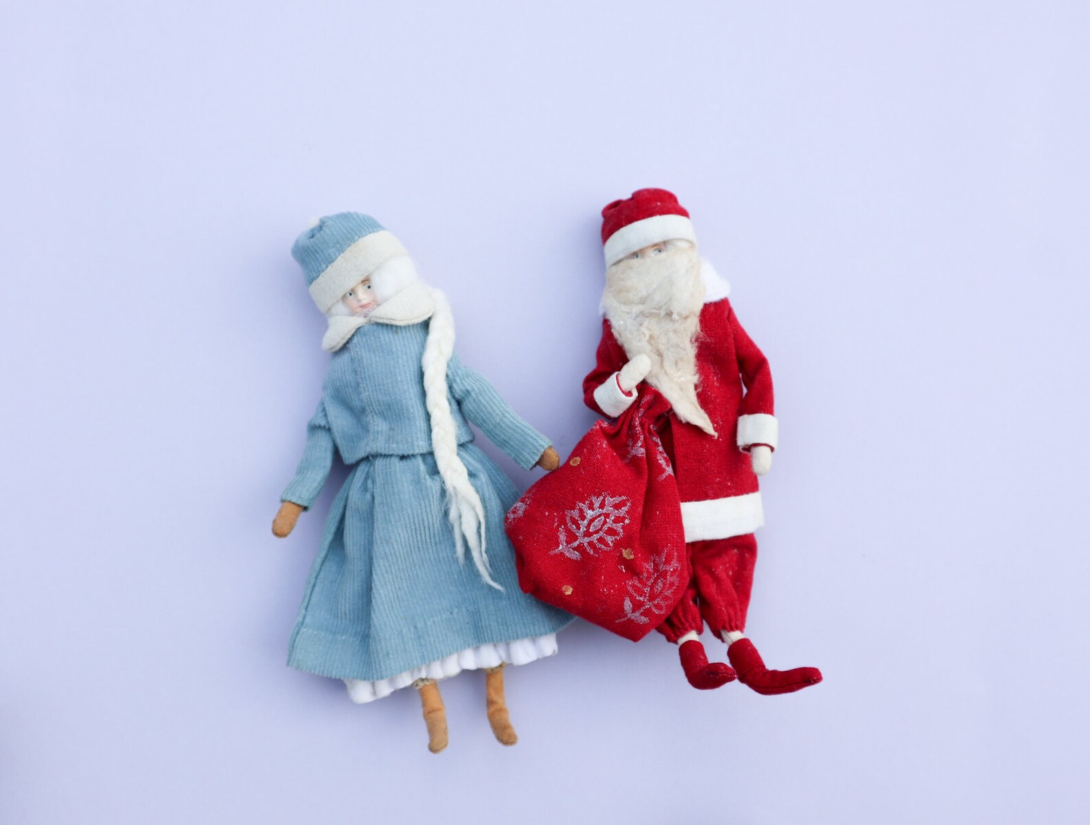 Set of Christmas Ornaments, Vintage Inspired Toys, Collection of Spun ...