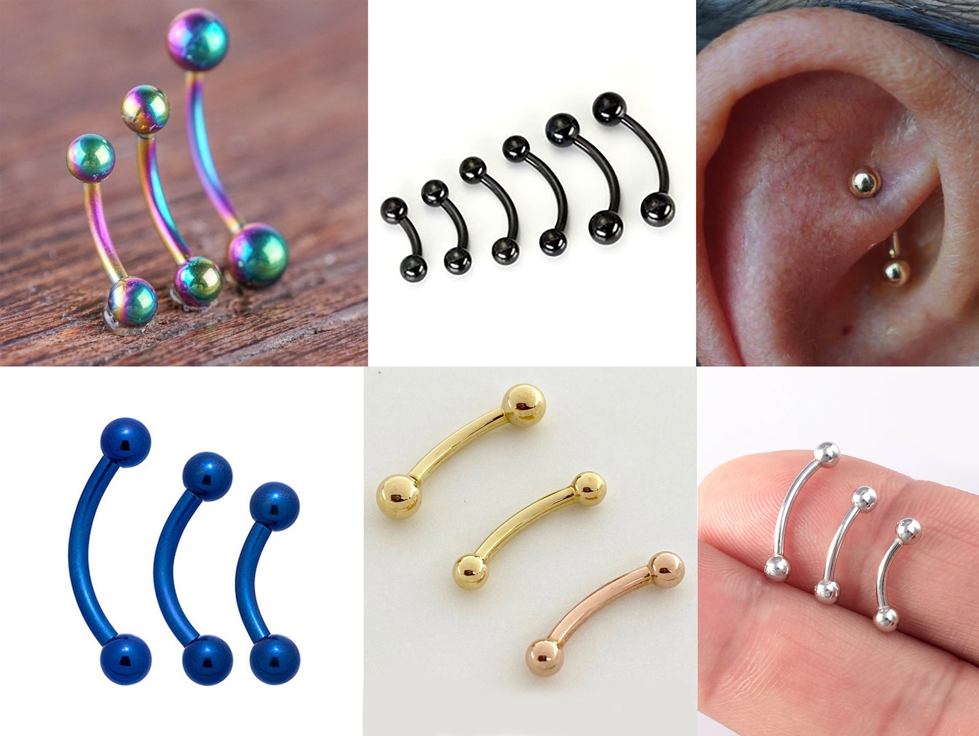 Titanium Vertical Labret Stud Lip Piercings External / - Etsy