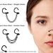 Spike Nasallang Nose Screw Piercing, 2pcs Nostril Studs With Chain ...