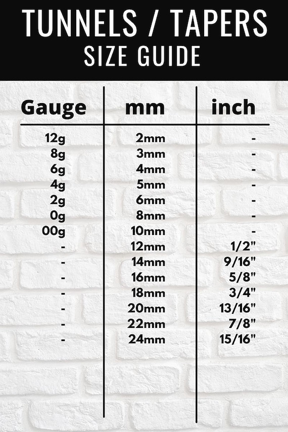 2g Gauges Size Chart