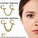 Spike Nasallang Nose Screw Piercing, 2pcs Nostril Studs With Chain ...