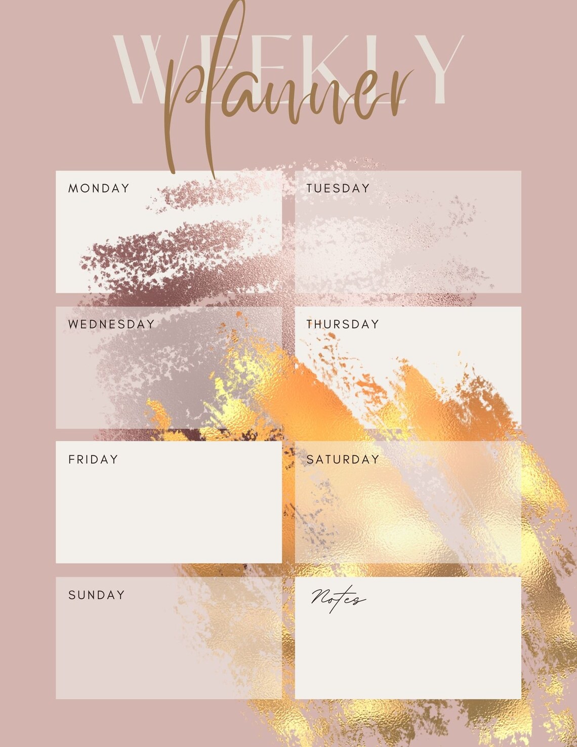 Elegant Weekly Planner Printable | Weekly Planner | Printable Planner ...