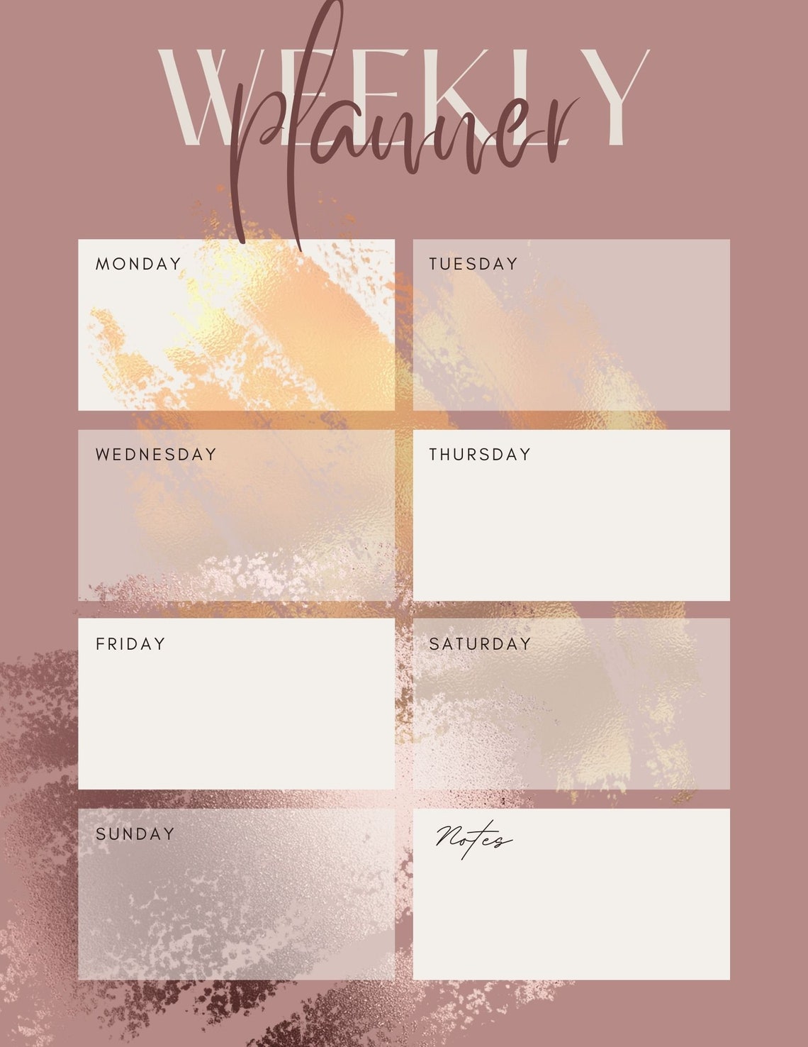 Elegant Weekly Planner Printable | Weekly Planner | Printable Planner ...