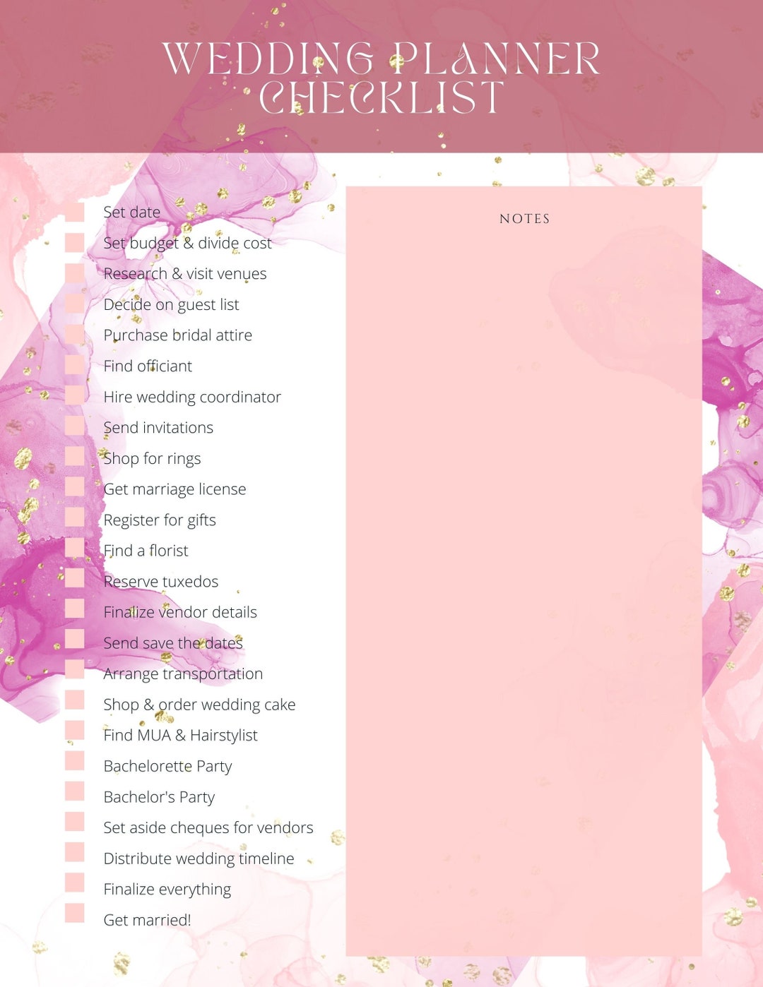 Wedding Planner Printable PDF | Minimalist Wedding Journal | Wedding ...