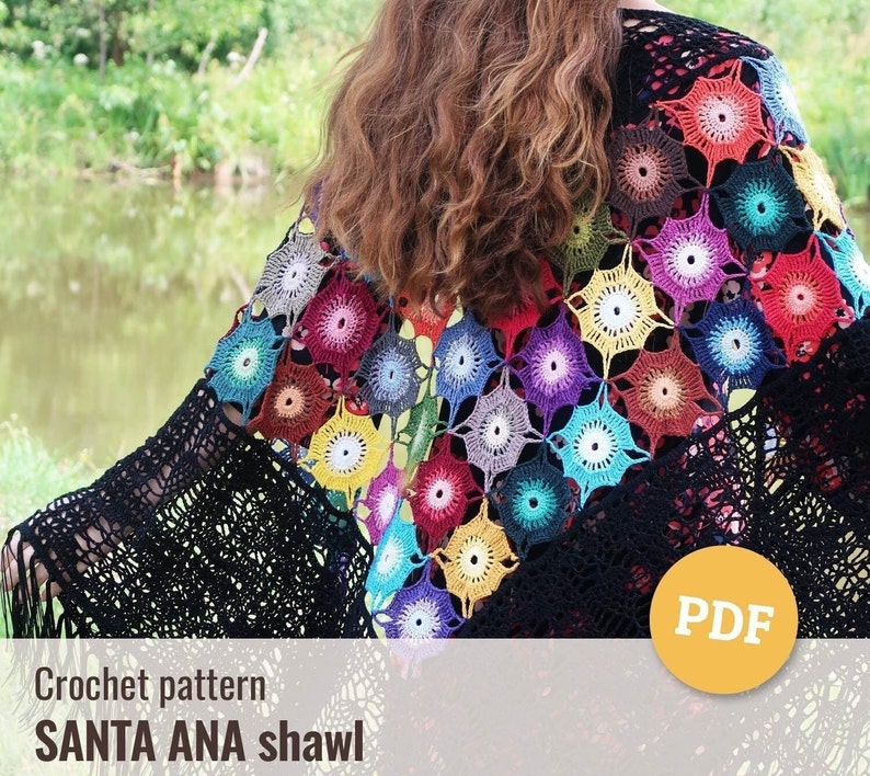 Crochet Lace Shawl Pattern, DIY Written Instruction (PDF Download) - Etsy