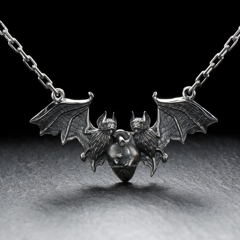 Bat Necklace - Etsy