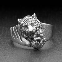 Gorilla Ape Monkey Ring 925 Sterling Silver Animal Jewelry Handmade ...
