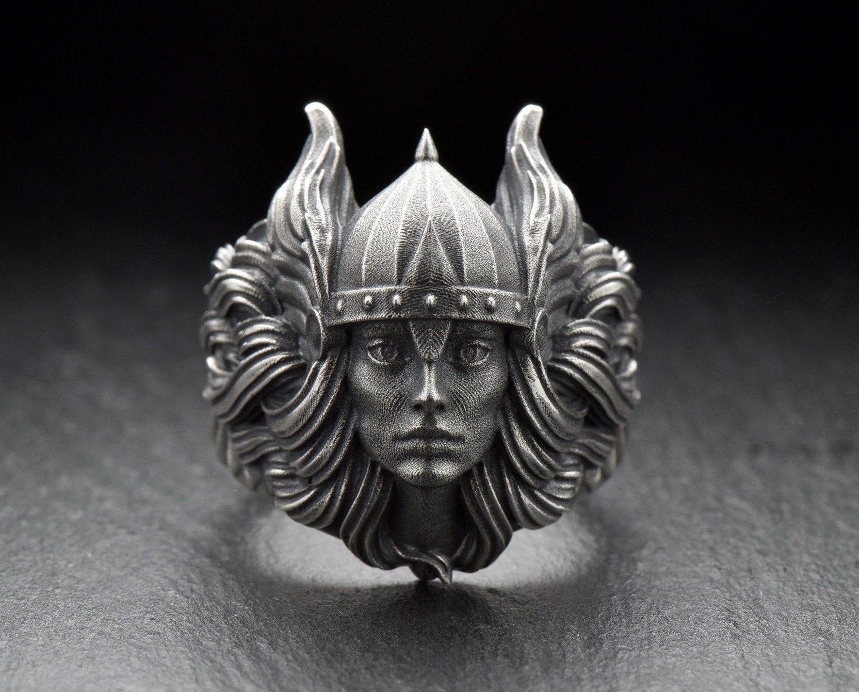 Sterling Silver Valkyrie Ring: Norse Mythology Viking Jewelry - Etsy