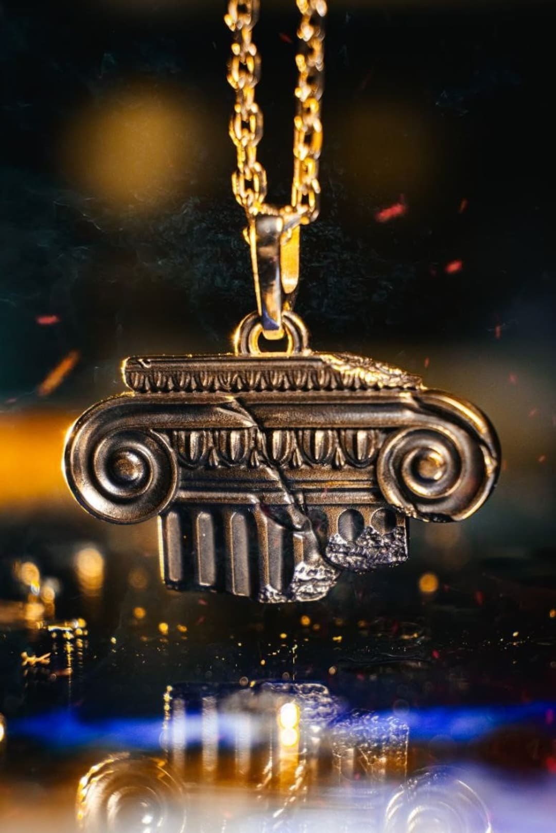 Sterling Silver Ancient Greece Necklace, Handmade Ionic Order Pendant ...