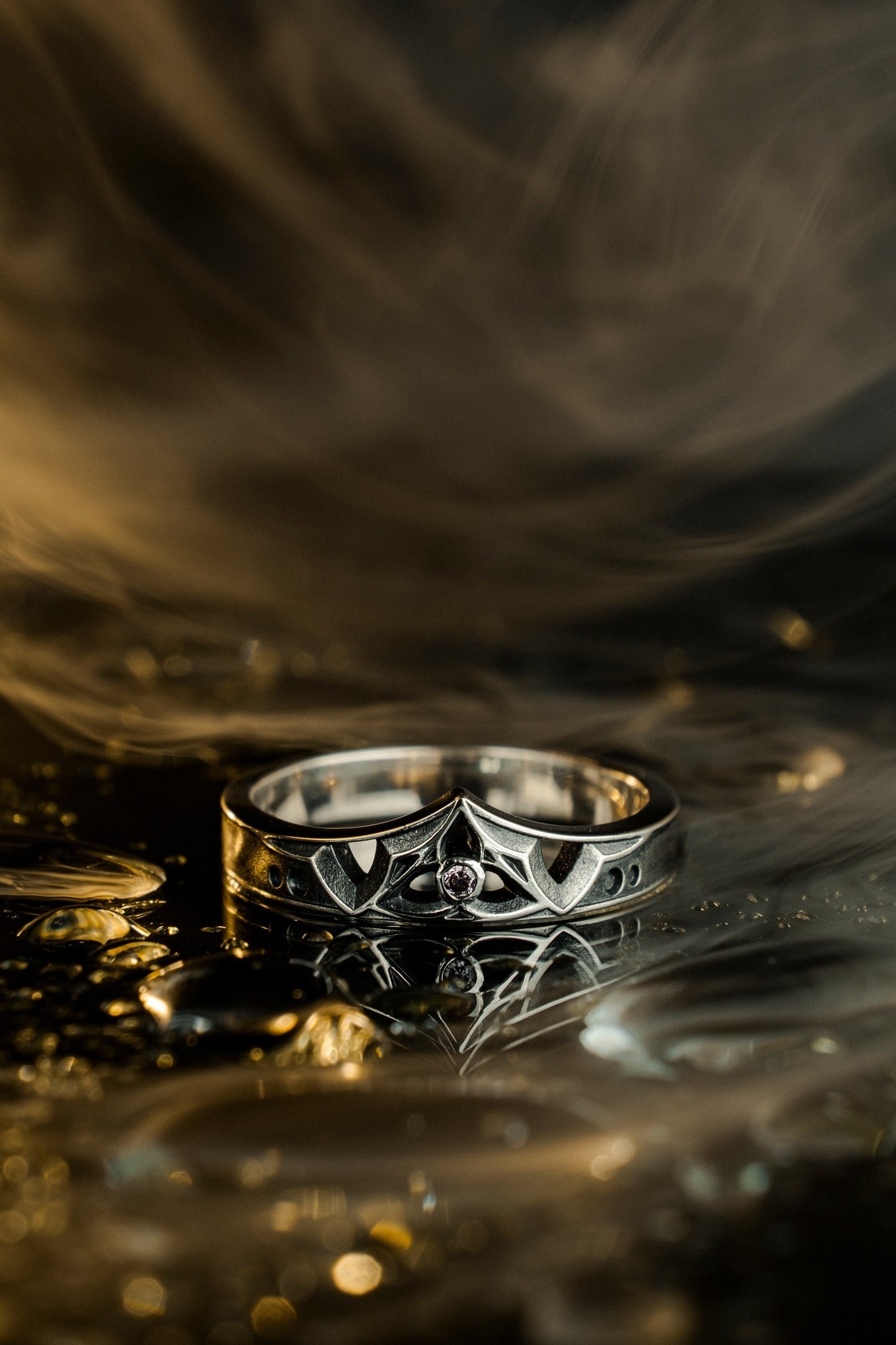 Sterling Silver Gothic Ring: Gemstone Medieval Jewelry - Etsy