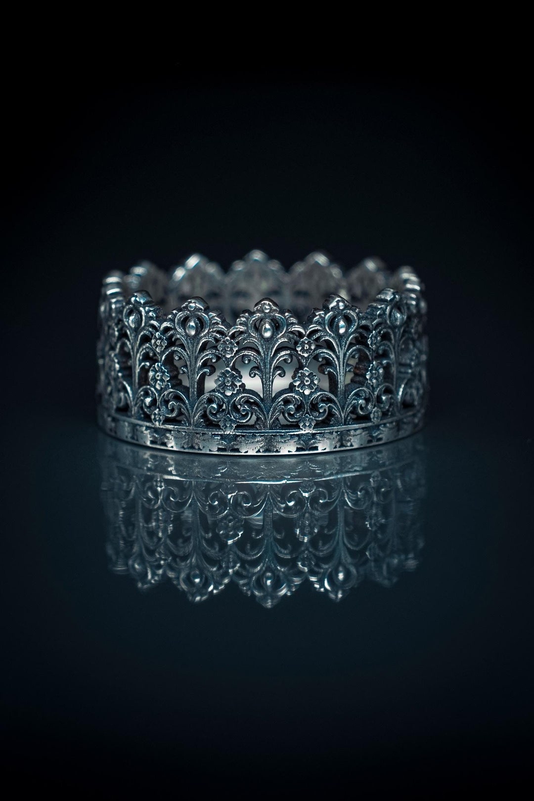 Sterling Silver Wattle Fence Ring, Gothic Ring, Vintage Ring, Handmade ...