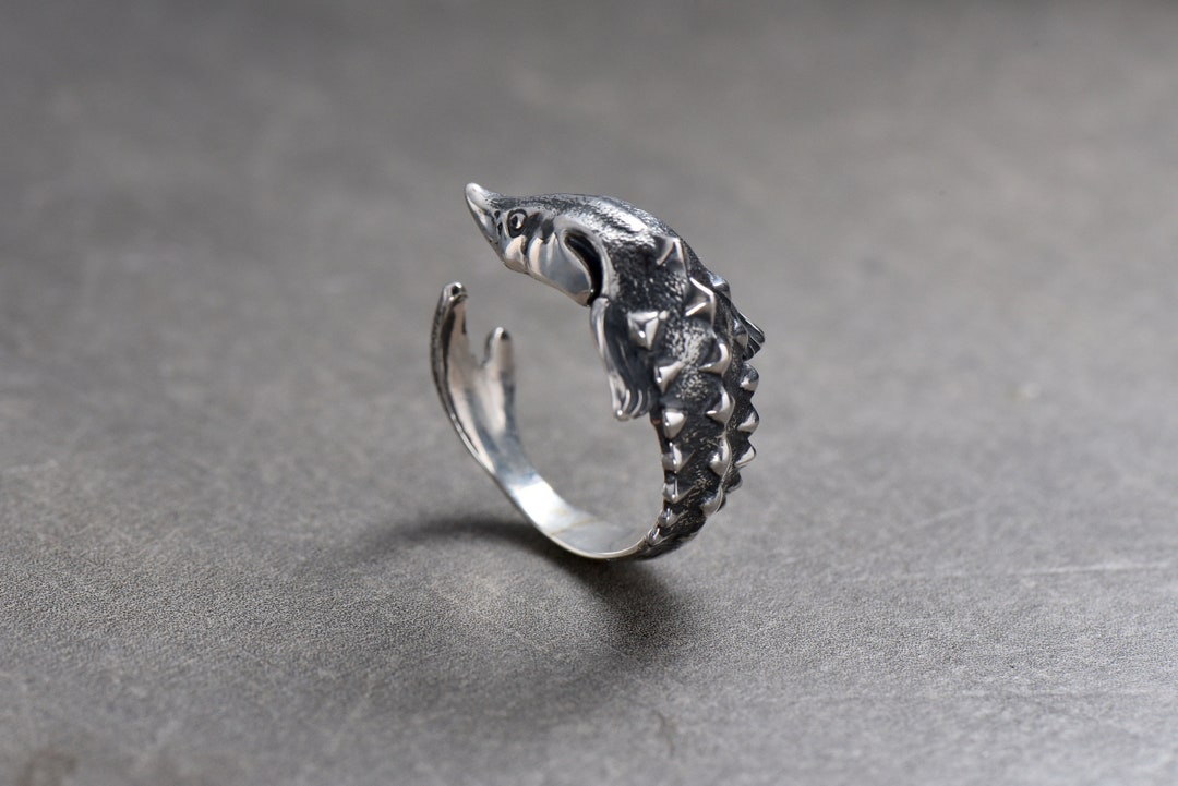 Handmade Sterling Silver Sturgeon Ring: Fish Lover Jewelry - Etsy
