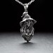 Sterling Silver Witch Pendant, Wizard Pendant, Mystic Jewelry, Gothic ...