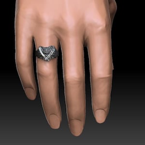 Sterling Silver Ring Bat, Vampire Bat Ring, Gothic Bat Ring, Animal ...
