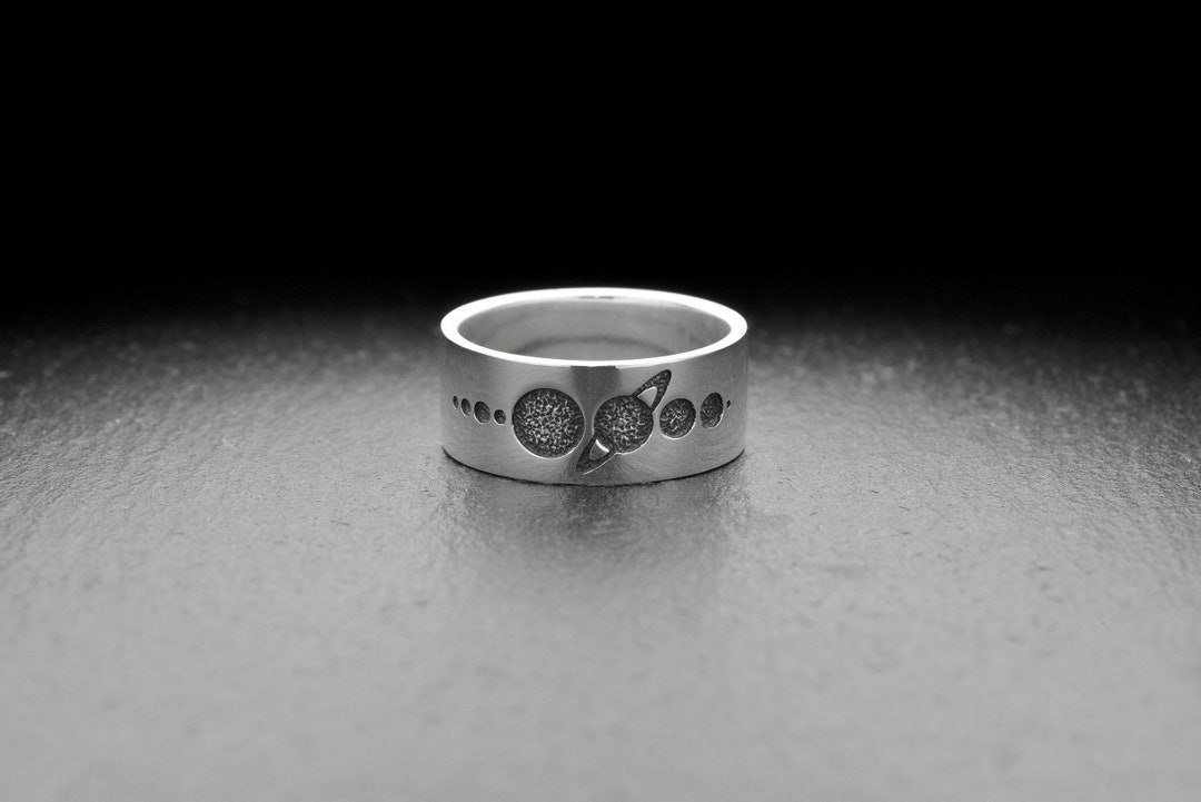 Sterling Silver Solar System, Planets Ring, Strange Jewelry, Space ...