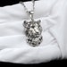 Sterling Silver Snow Leopard Pendant: Handmade Animal Necklace - Etsy