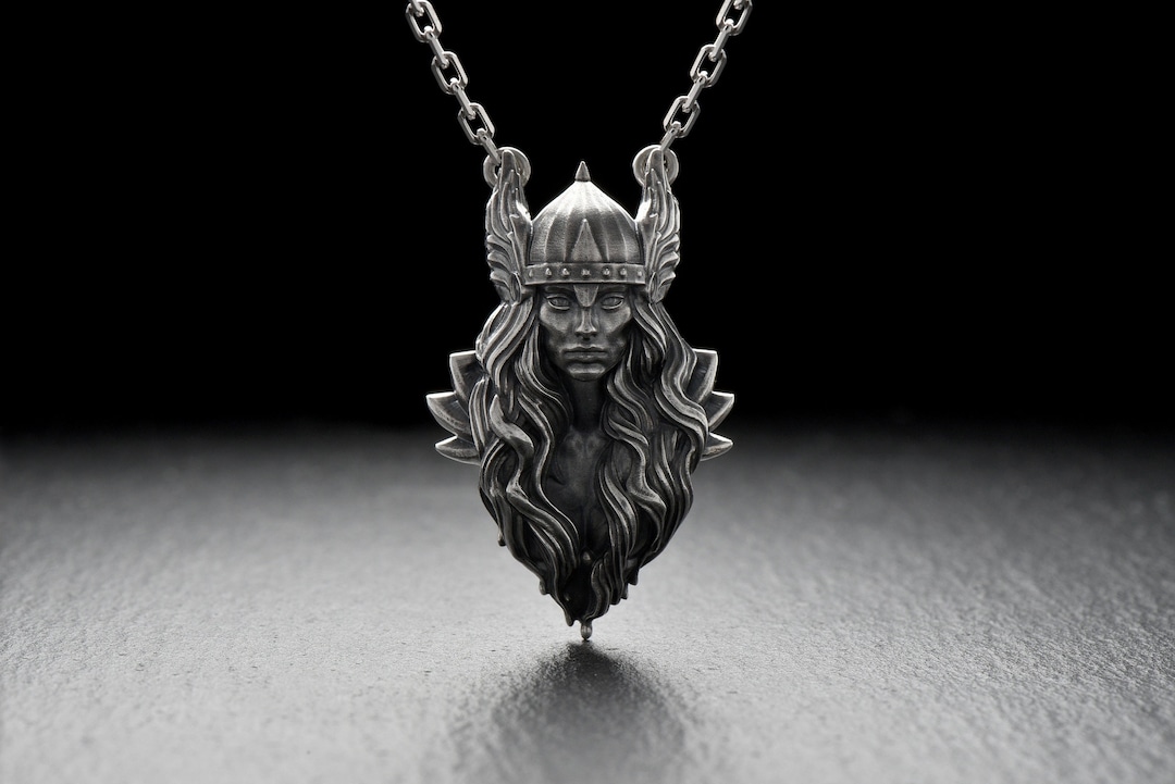 Sterling Silver Pendant Valkyrie, Scandinavian Mythology Lovers Gift ...