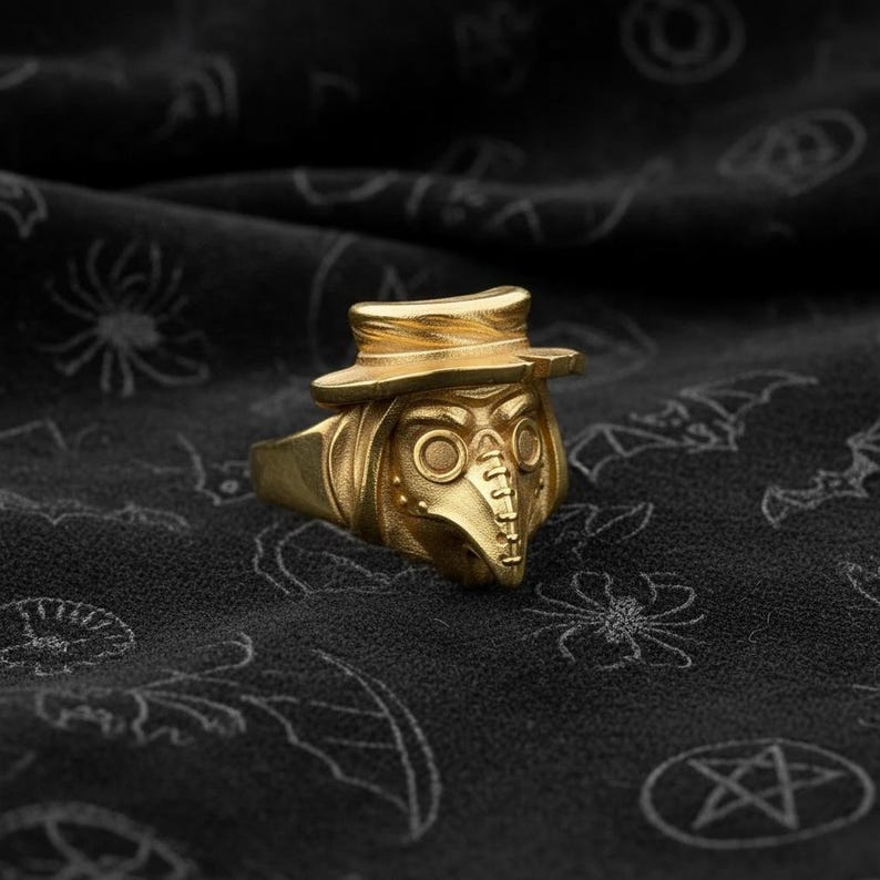 Sterling Silver Plague Doctor Ring: Gothic Mystical Jewelry - Etsy