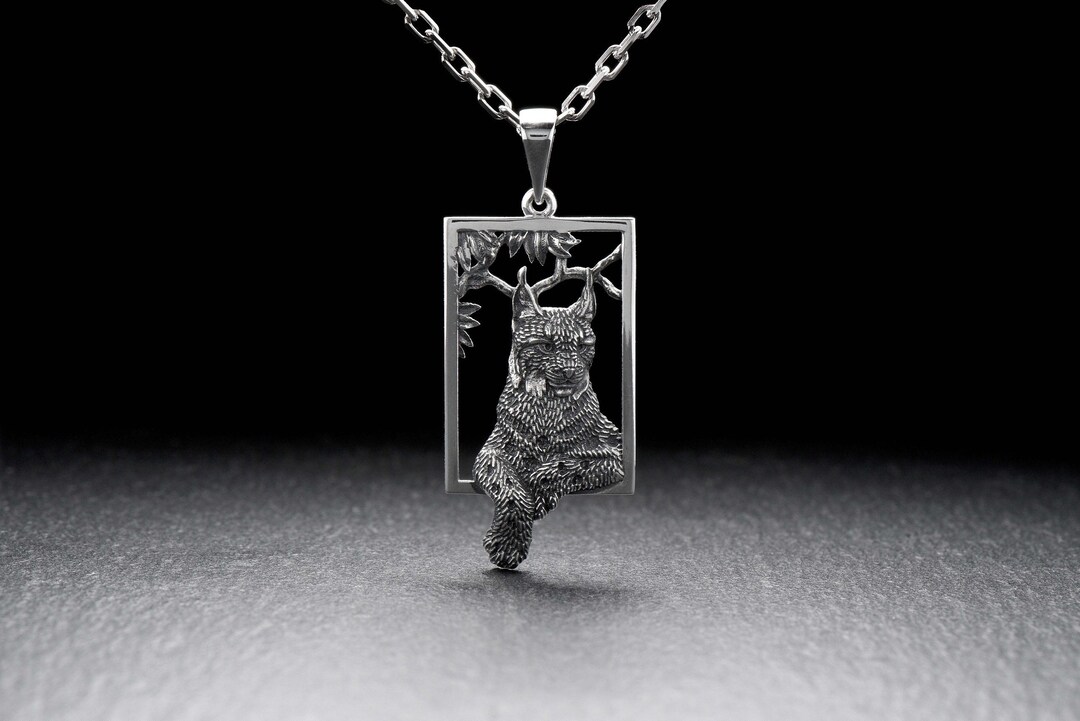 Sterling Silver Lynx Necklace, Handmade Jewelry, Lynx Lovers Gift ...