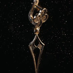 Sterling Silver Gothic Earrings, Medieval Jewelry, Witch Earrings, Goth ...