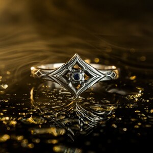 Sterling Silver Gothic Wedding Rings, Engagement Rings, Handmade ...