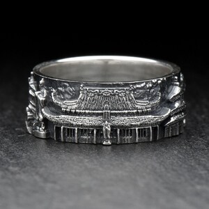 Sterling Silver Beijing Cityscape Ring: Handmade China Jewelry - Etsy