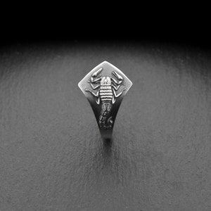 Sterling Silver Scorpion Signet Ring: Handmade Insect Jewelry - Etsy