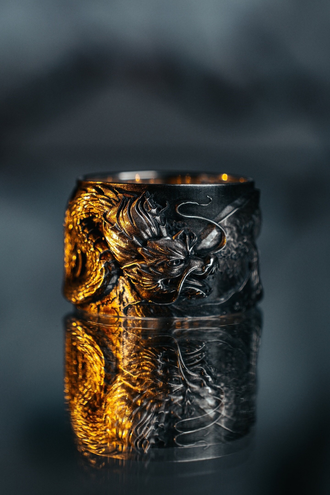 Sterling Silver Chinese Dragon Ring, Mens Ring, Dragon Lovers Gift ...