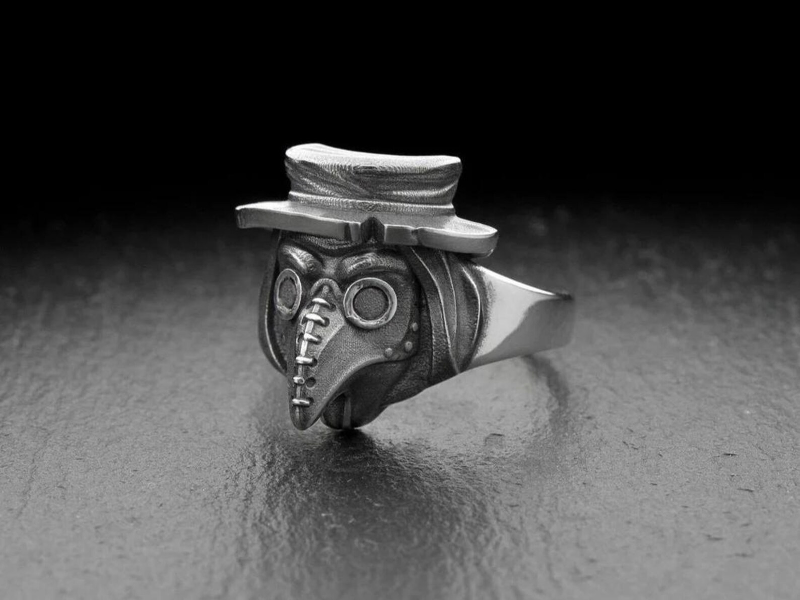 Sterling Silver Plague Doctor Ring: Gothic Mystical Jewelry - Etsy