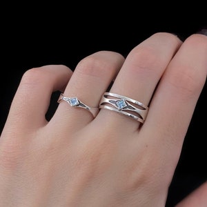 Sterling Silver Gothic Wedding Rings, Engagement Rings, Handmade ...