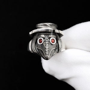 Sterling Silver Plague Doctor Ring: Gothic Mystical Jewelry - Etsy