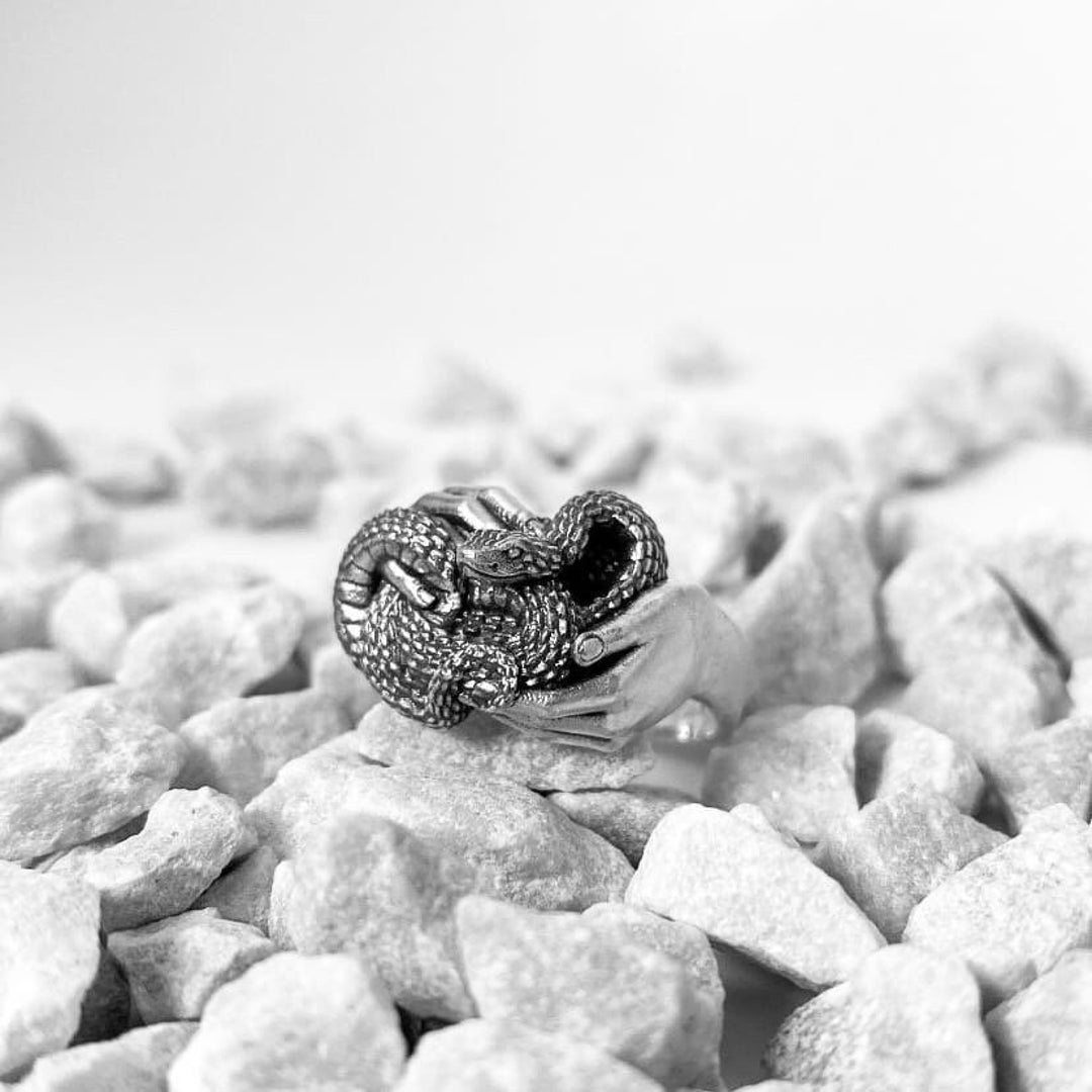 Sterling Silver Serpent Ring, Handmade Ring Snake, Mens Ring, Womens Ring, Snake Jewelry ...