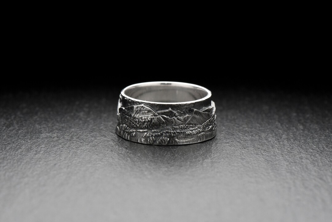Sterling Silver Forest Scene Ring: Handmade Nature Jewelry - Etsy Canada
