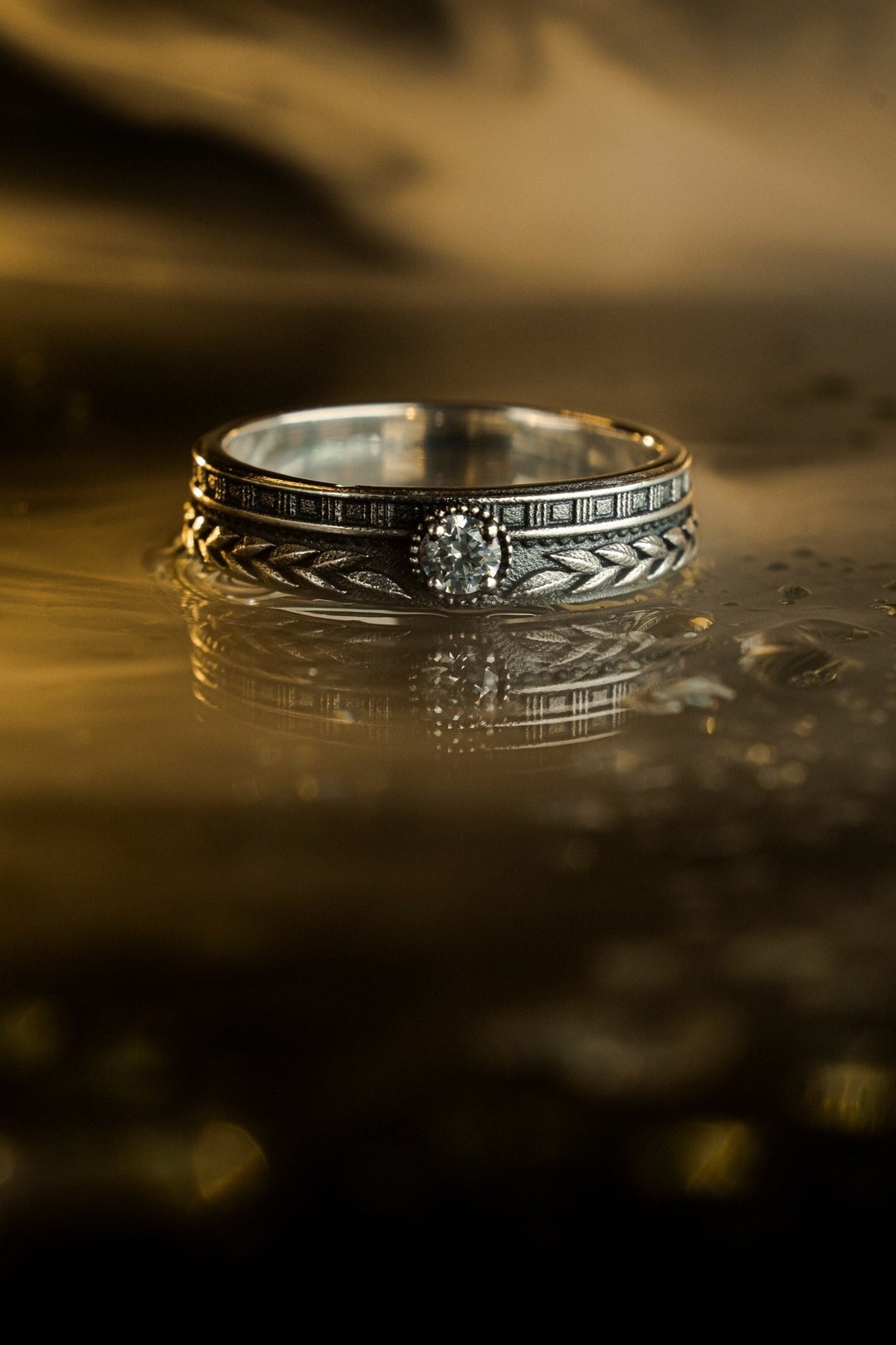 Sterling Silver Ancient Greek Ring, Antique Gemstone Ring, Handmade ...