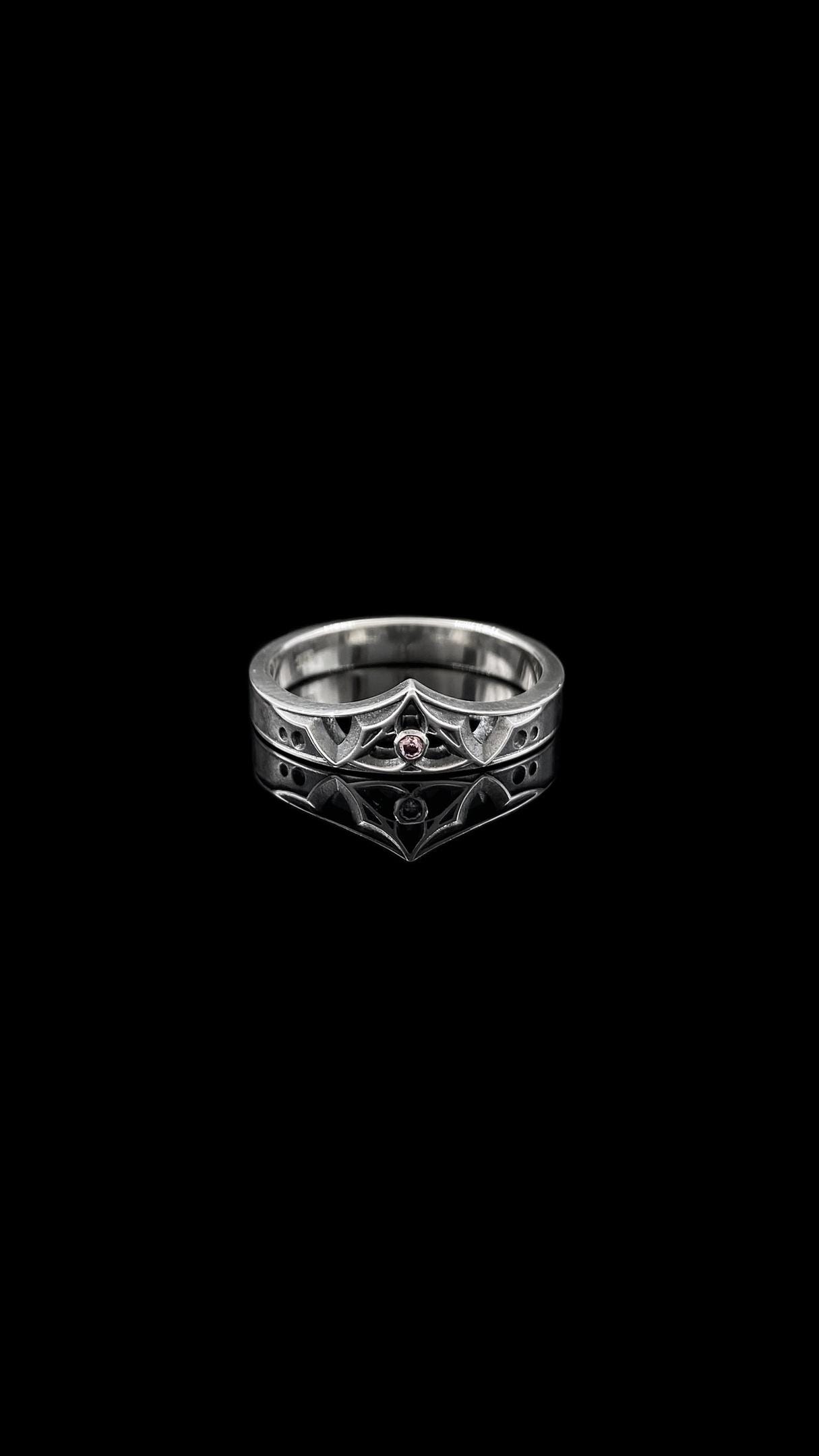 Sterling Silver Gothic Ring: Gemstone Medieval Jewelry - Etsy