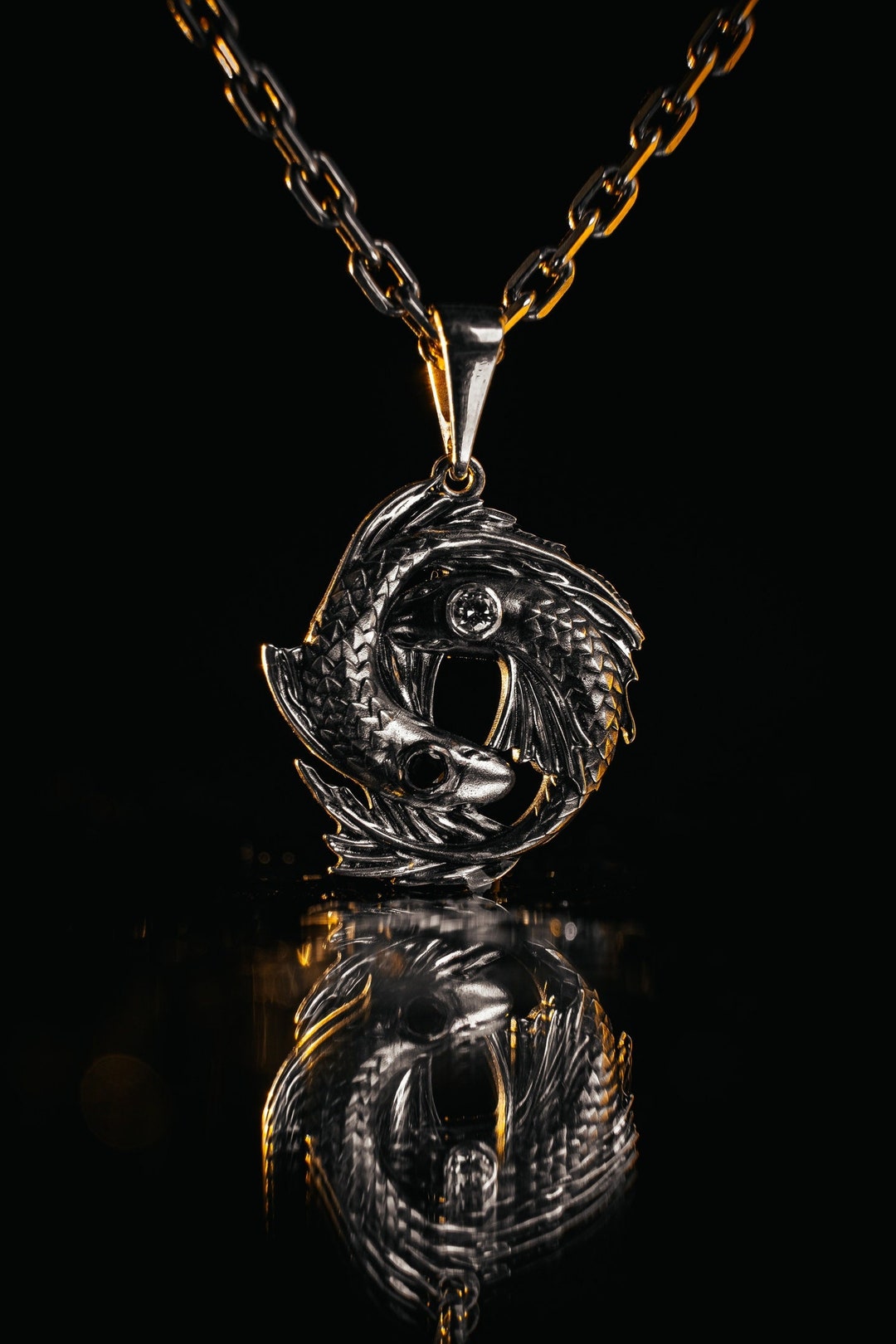 Sterling Silver Pendant Yin Yang, Asia Culture Lovers Jewelry, Handmade ...