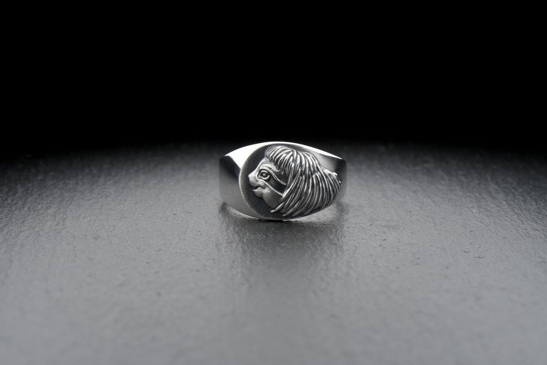 Sterling Silver Sloth Signet Ring: Handcrafted Animal Jewelry - Etsy