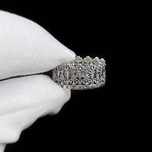 Sterling Silver Wattle Fence Ring, Gothic Ring, Vintage Ring, Handmade ...