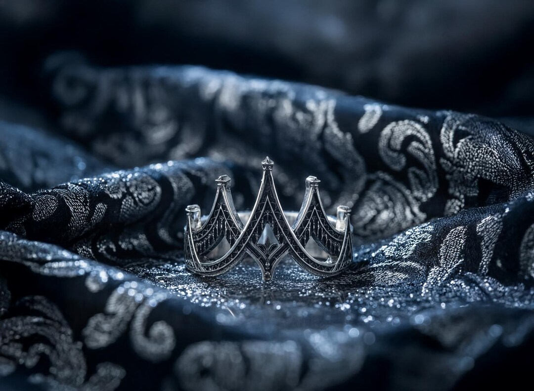 Gothic Crown Ring, Sterling Silver Spire Band, Architectural Tiara ...