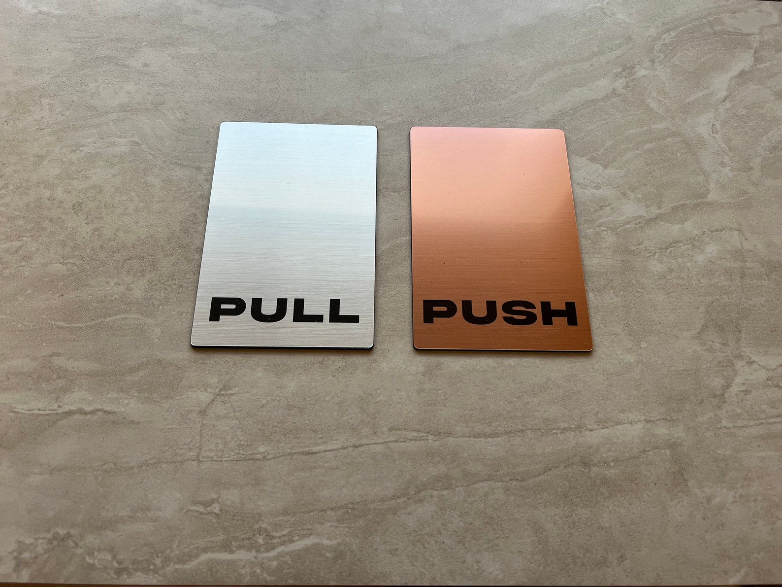 Push Pull Door Sign Office Sign Door Signs Set of 2 Laser Engraved ...