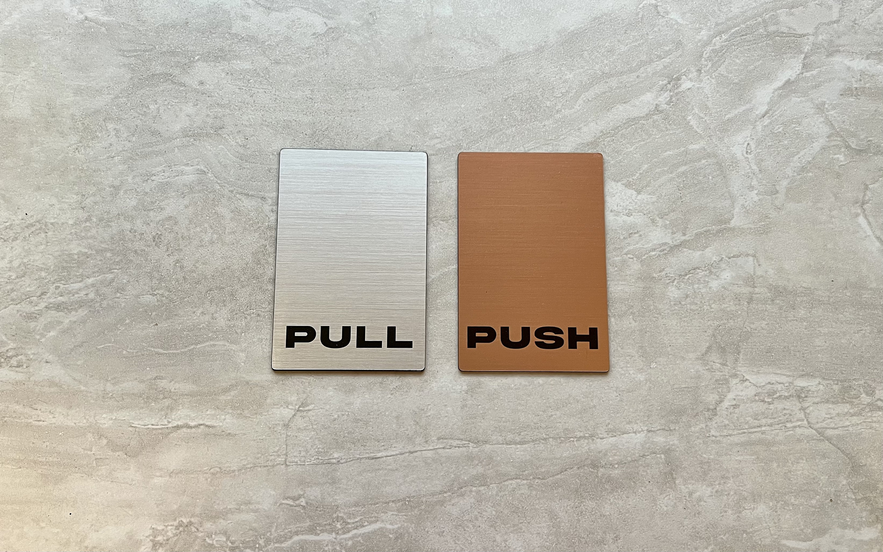 Push Pull Door Sign Office Sign Door Signs Set of 2 Laser Engraved ...