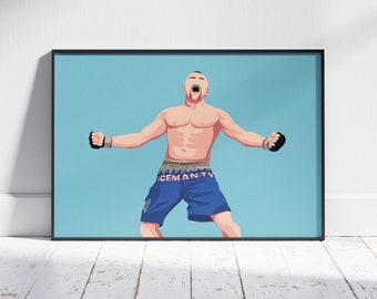 Chuck the Iceman Liddell UFC Legend Print MMA Flat Design - Etsy