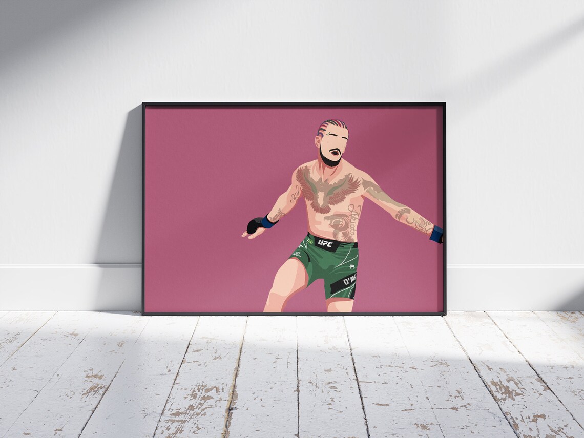 Suga Sean O'malley Celebration Poster UFC Wall Art | MMA | Flat Design ...