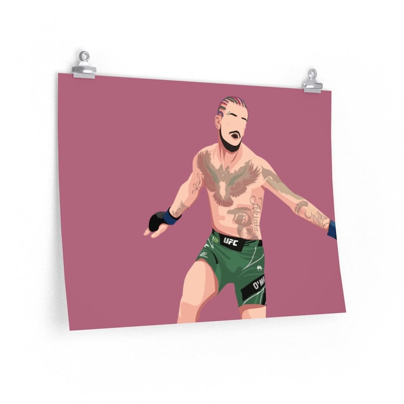 Suga Sean O'malley Celebration Poster UFC Wall Art | MMA | Flat Design ...