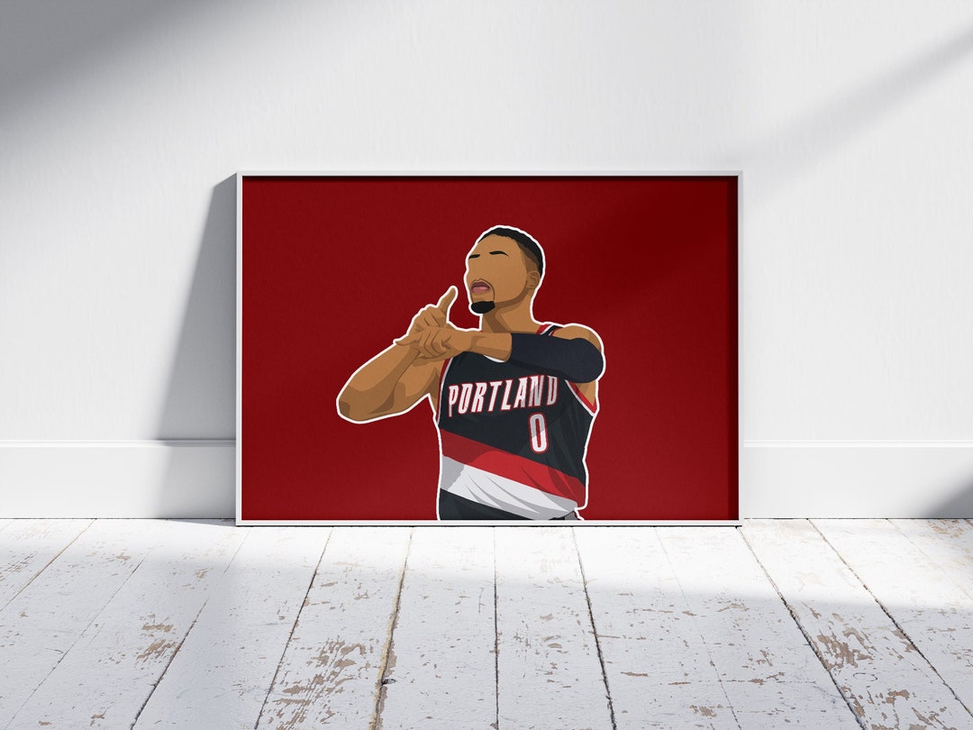 Dame Time | Damian Lillard | NBA | Poster | Portland Trailblazers ...