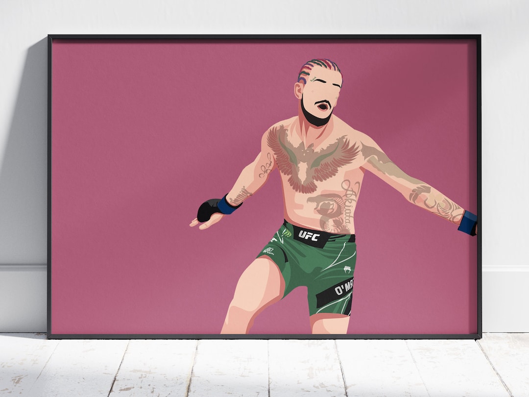 Suga Sean O'malley Celebration Poster UFC Wall Art | MMA | Flat Design ...