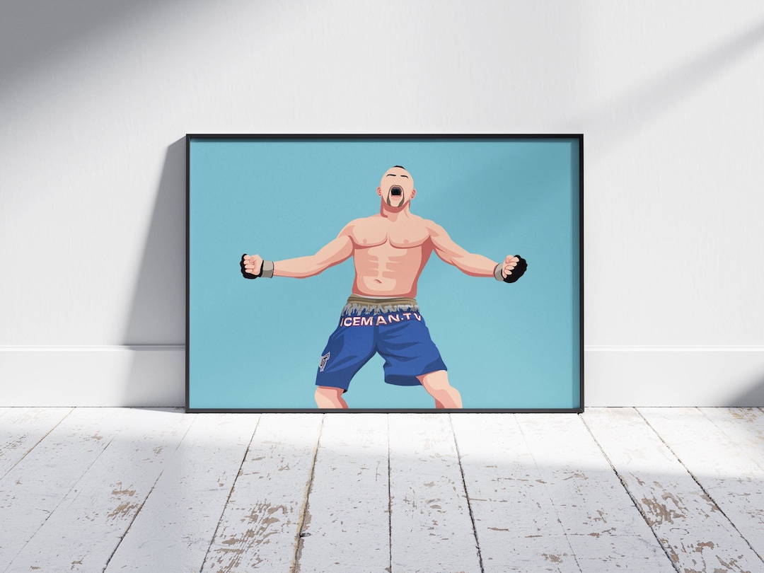 Chuck the Iceman Liddell UFC Legend Print | MMA | Flat Design | MMA ...