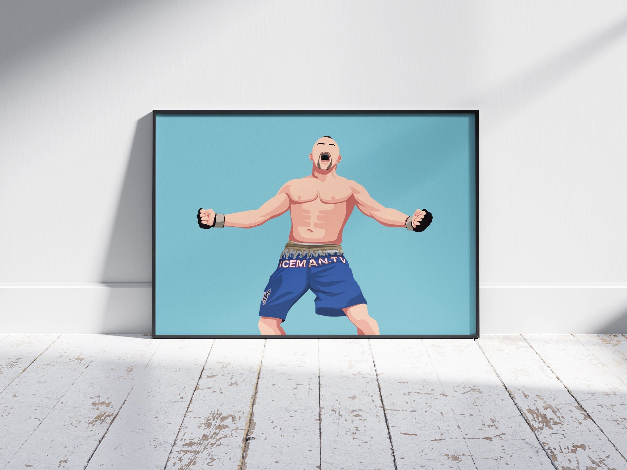 Chuck the Iceman Liddell UFC Legend Print | MMA | Flat Design | MMA ...